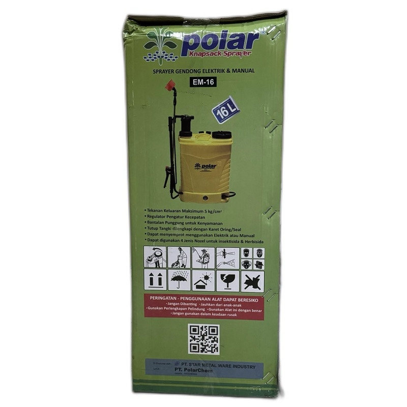 Jual SPRAYER GENDONG ELEKTRIK & MANUAL POLAR 16LITER EM-16/TANGKI ...