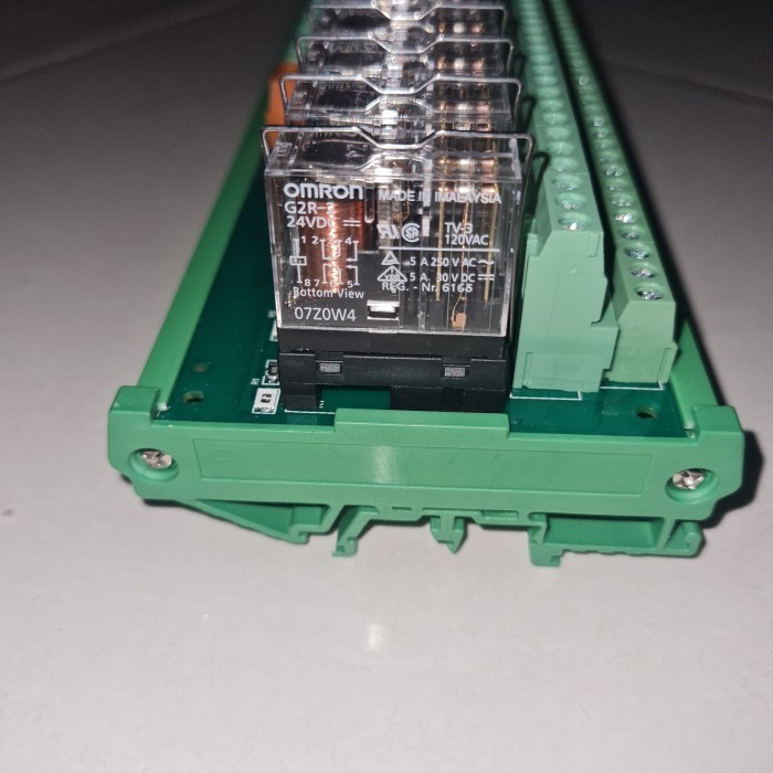 Jual Relay 16 Ch Channel 24V Omron Modul Pcb Dinrail Com G2R-2 Led Dpdt ...