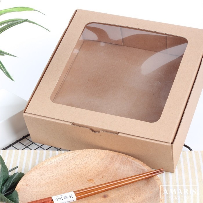 Jual Kardus Die Cut Cake Box Kotak Kue Coklat Polos size 22 x 22 x 7 cm ...