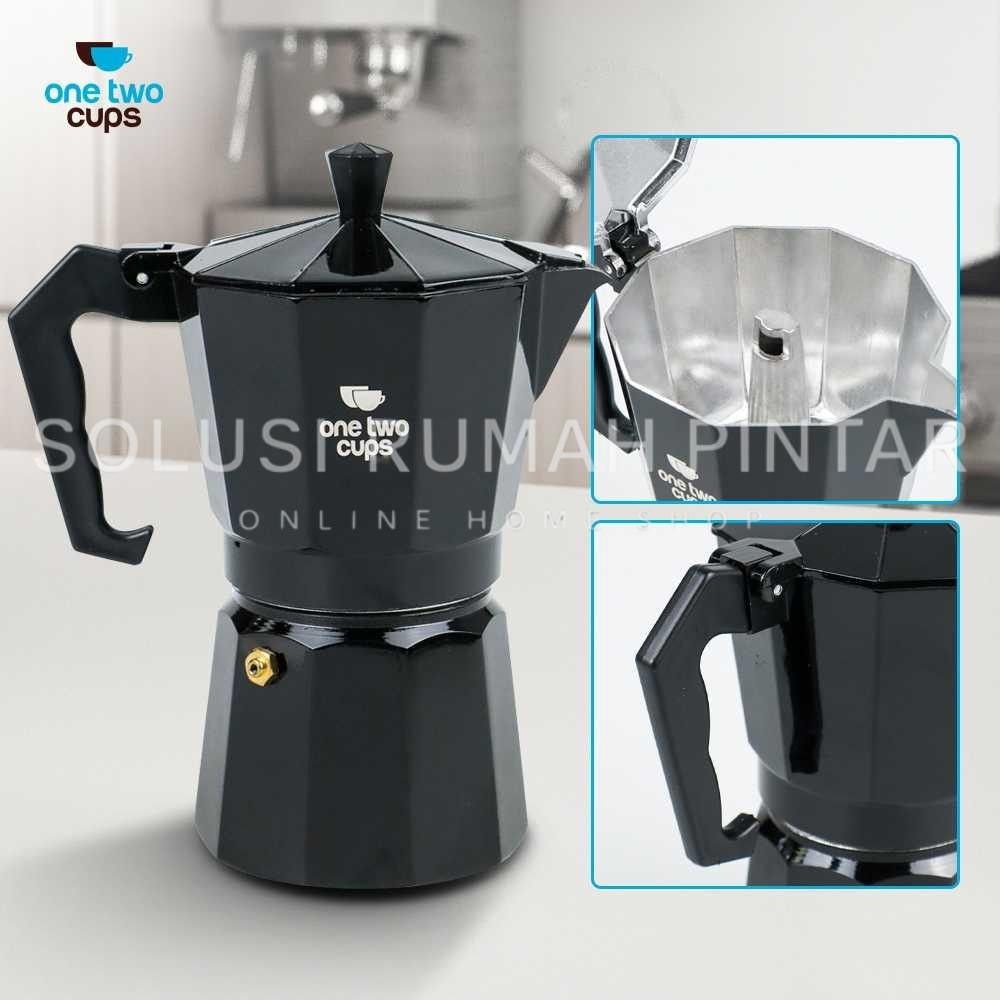 Jual Moka Pot Espresso Coffee Maker Stovetop Stainless Steel - One Two ...