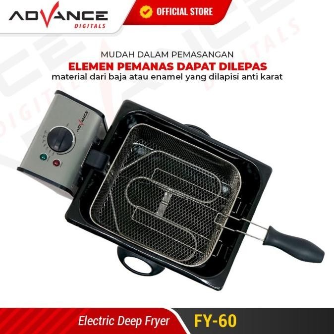 Jual [Baru] Penggorengan Listrik Advance Fy 60 Electric Deep Fryer 6 L ...
