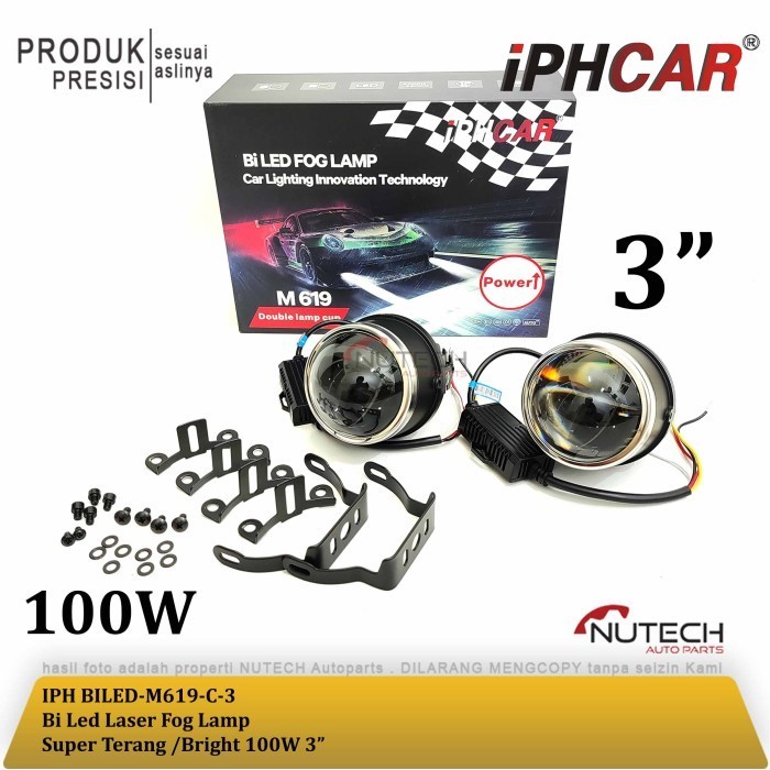 Jual Biled Bi Led Laser Fog Lamp Foglamp Super Terang Bright 100W 3 ...