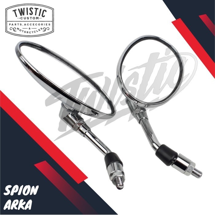 Jual Spion Oval Arka Motor W175 W250 W800 Sr400 Royal Enfield Benelli Tvs | Shopee Indonesia