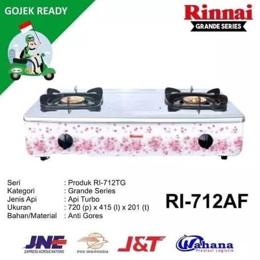 Jual [Ready] Rinnai Kompor Gas Ri 712Af - 2 Tungku Stainless Ri712Af Ri ...