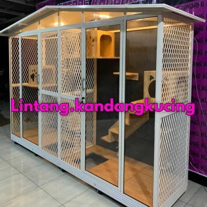 Jual Ready Kandang Kucing Aluminium Minimalis Cat Quarium 2 Ruangan ...