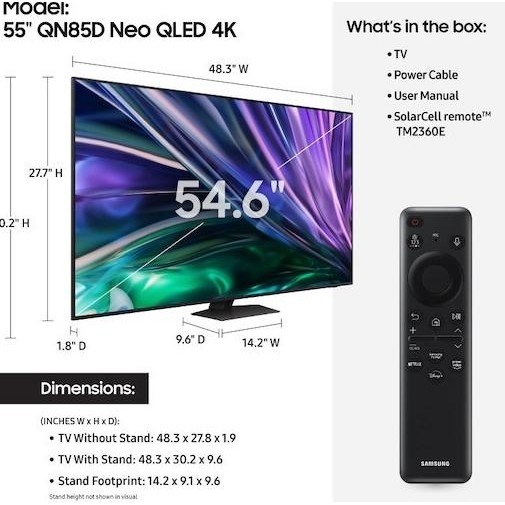 Jual [Promo] Tv Samsung Neo 55Inch Qled 4K 55Qn85D | Shopee Indonesia