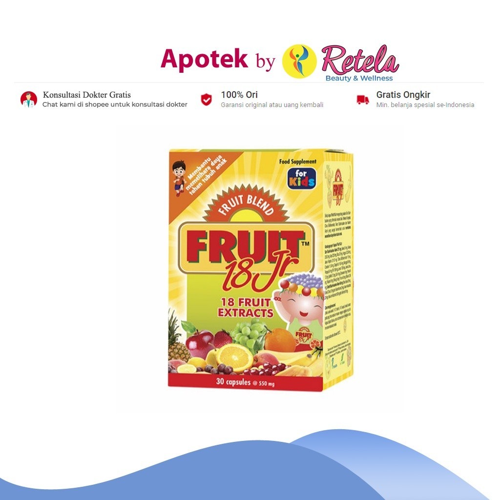 Jual Fruit 18 Junior 30 Kapsul / Kebutuhan Serat / Suplemen Anak ...
