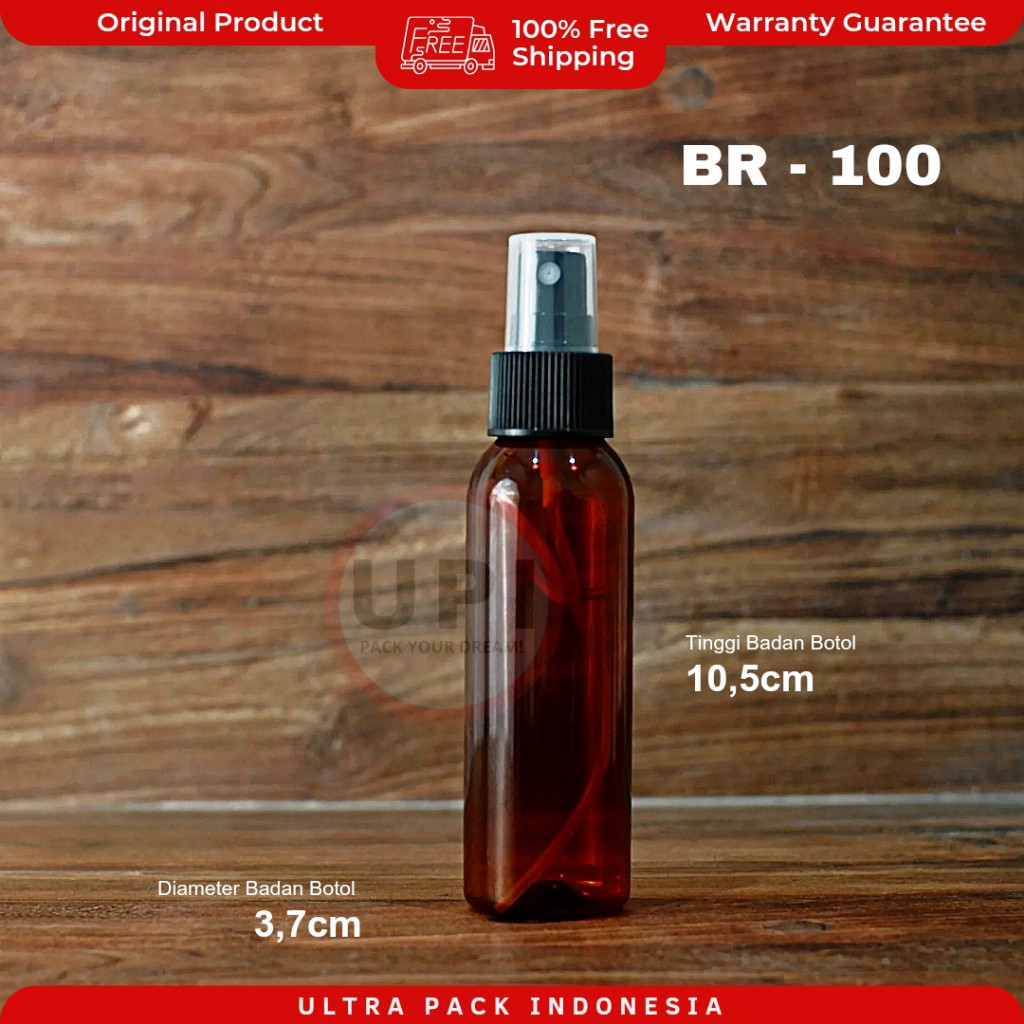 Jual KEMASAN BOTOL MIST SPRAY ISI ULANG - BOTOL PET BR 100ML AMBER + SPRAYER HITAM | Shopee ...