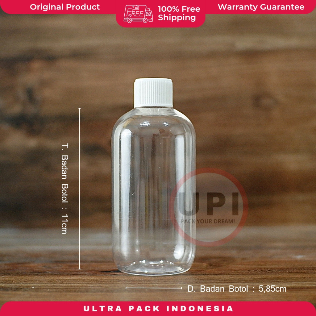 Jual Kemasan Botol Tutup Ulir Food Grade - BOTOL PET SBR 250ML CLEAR + TUTUP ULIR PLASTIK ...