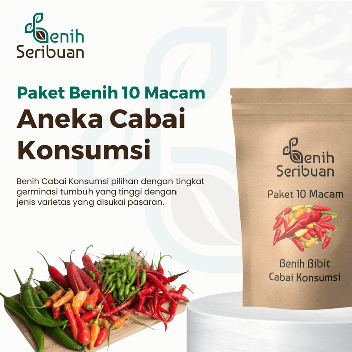 Jual SALE!! BIBIT CABE PAKET 10 MACAM BENIH SAYURAN CABAI RAWIT ...