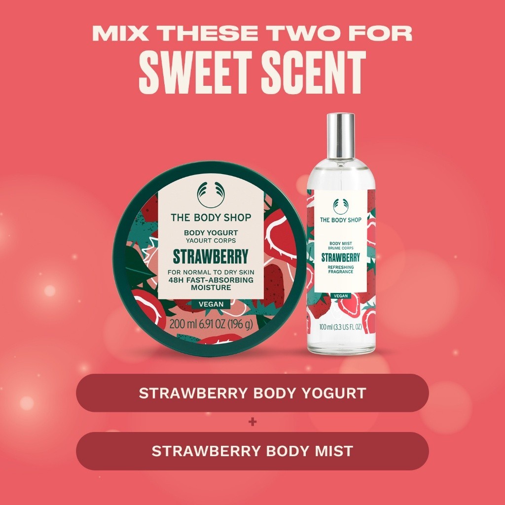 Jual The Body Shop Strawberry Body Mist 100ml | Shopee Indonesia