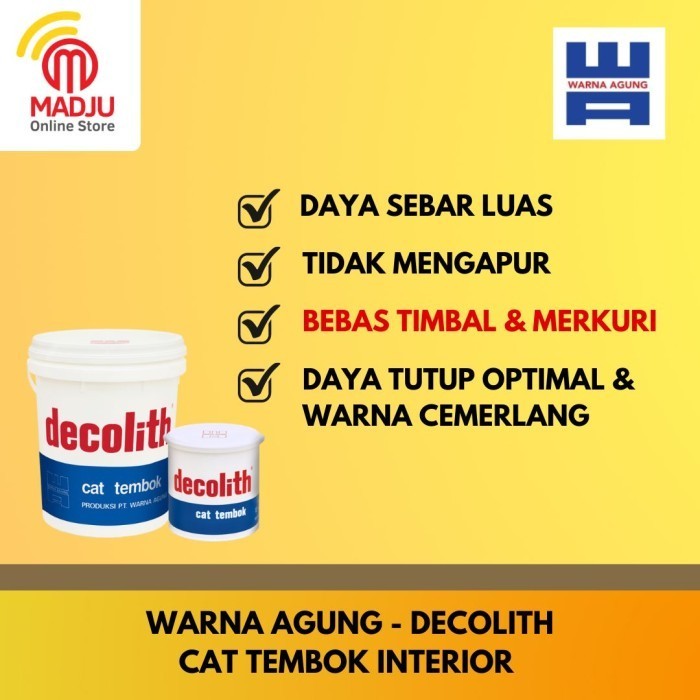 Jual Decolith - Cat Tembok Interior 5 Kg Super White | Shopee Indonesia