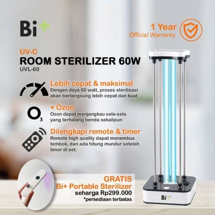 Jual Bi+UVL60 UV Room Sterilizer Lampu Sterilisasi Ruangan | Shopee Indonesia