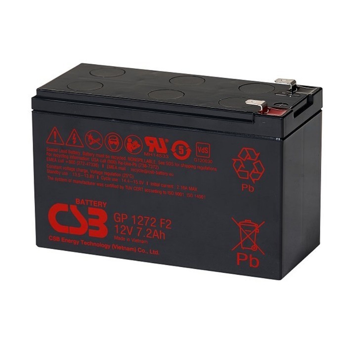 Jual Aki Baterai UPS VRLA SLA CSB GP1272 12V 7,2Ah ICA Prolink APC ...