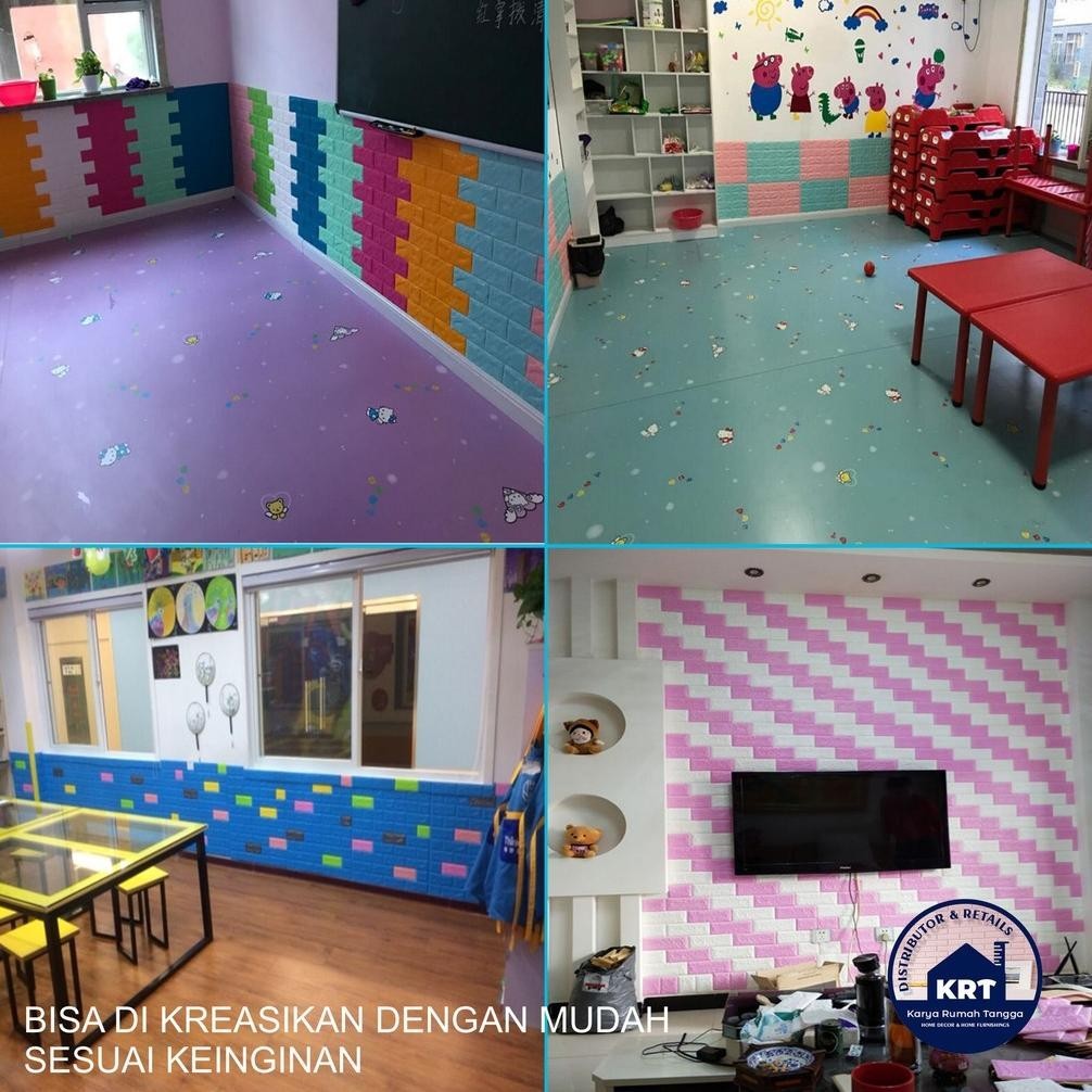 Jual fj-44 Paket 10 Lembar Wallpaper Dinding Foam 3D Bata Alam Stiker ...