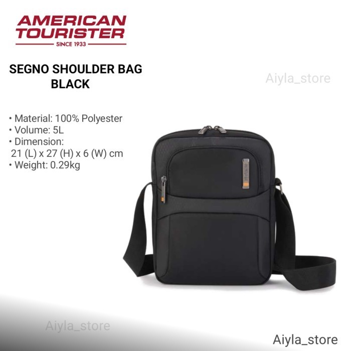 Jual American Tourister Segno Shoulder Bag Black - Tas Selempang Pria ...