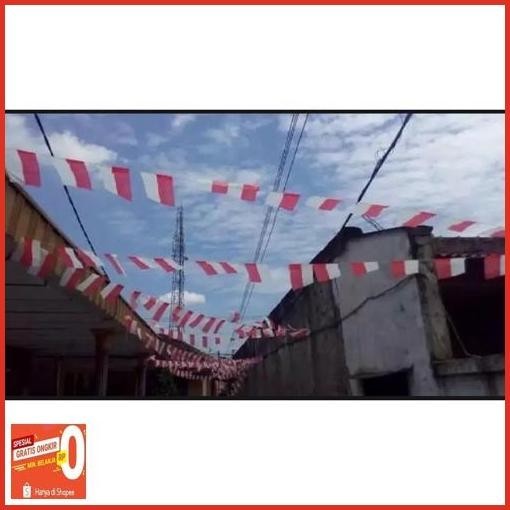 Jual Extra Bendera Merah Putih 100Pcs Bendera Plastik 17 Agustus Merk ...