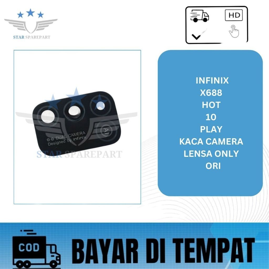 Jual KACA CAMERA INFINIX X688 / HOT 10 PLAY ORI ( LENSA ONLY ) | Shopee ...