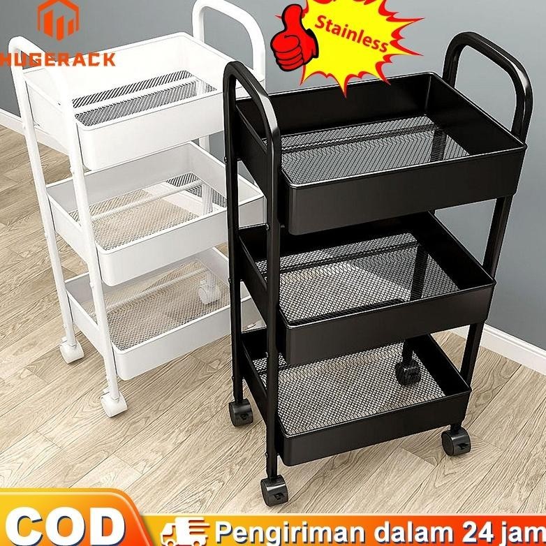 Jual Stainless steelRak Troli Susun 4 tingkat Rak Susun Serbaguna Rak ...