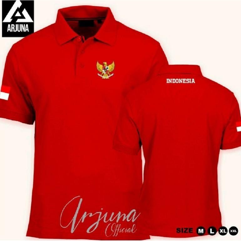 Jual TRG - BAJU KERAH POLO TIMNAS SIMPEL INDONESIA GARUDA TERLARIS ...