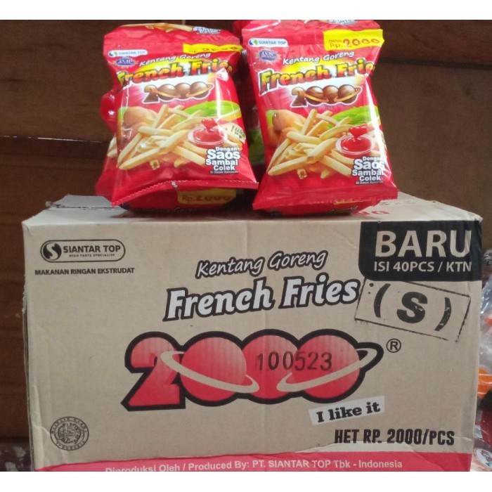 Jual BERMUTU CIKI KENTANG FRENCH FRIES 2000 ISI 40 PCS / DUS | Shopee ...