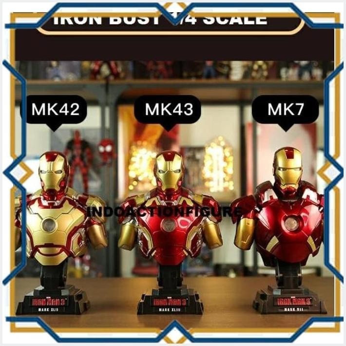 Jual [IAF] ACTION FIGURE IRON MAN IRON BUST 1/4 SCALE MARK 43 42 7 MK7 MK42 MK43 | Shopee Indonesia