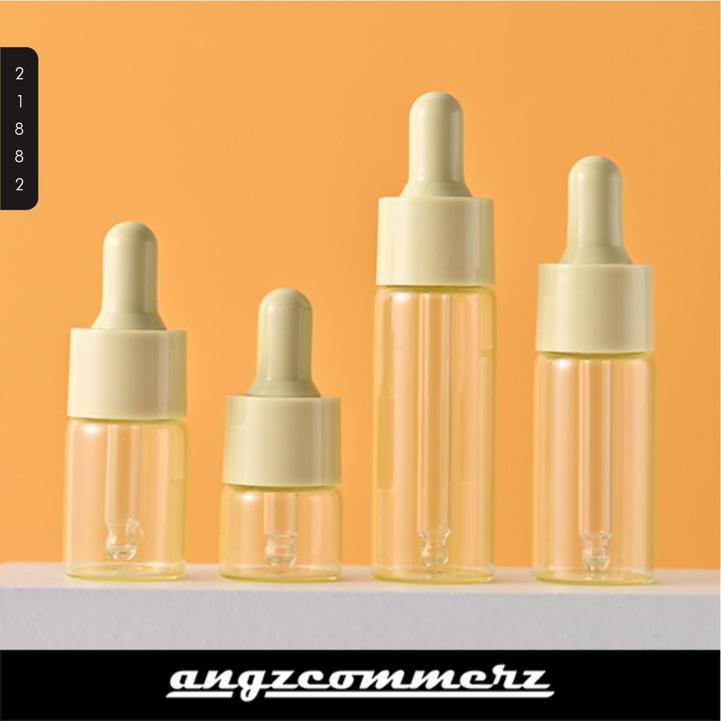 Jual Botol Kaca Bening Glass Pipette Dropper Bottle With Colorful Cap ...