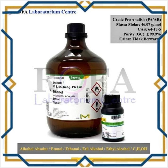 Jual [ROF] ALKOHOL ABSOLUT / ETANOL / ETHANOL / ETIL ALKOHOL / ETHYL ALCOHOL / C2H5OH PRO ANALIS ...