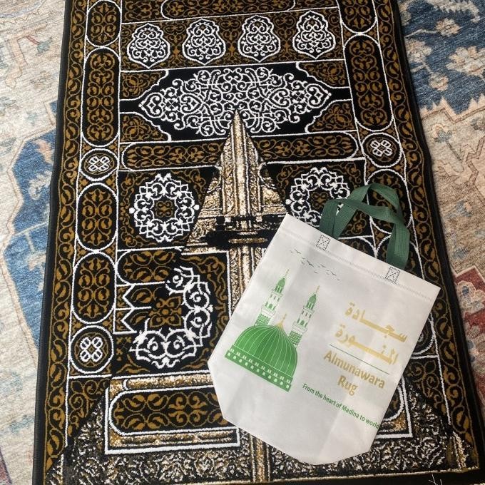 Jual Sajadah Kaligrafi kiswah Kakbah Al Rawdah Mada Carpet asli Saudi ...