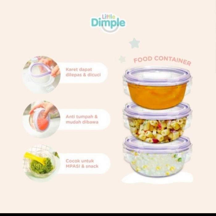 Jual Little Dimple Food Container/Little Dimple Mini Food Container ...
