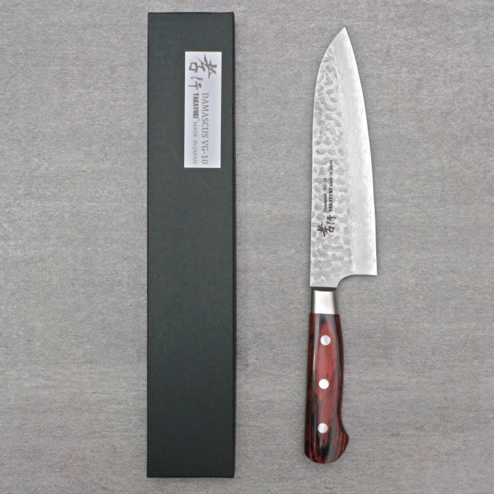 Jual Pisau Jepang Sakai Takayuki 33-Layer Damascus Hammered Santoku 180Mm | Shopee Indonesia