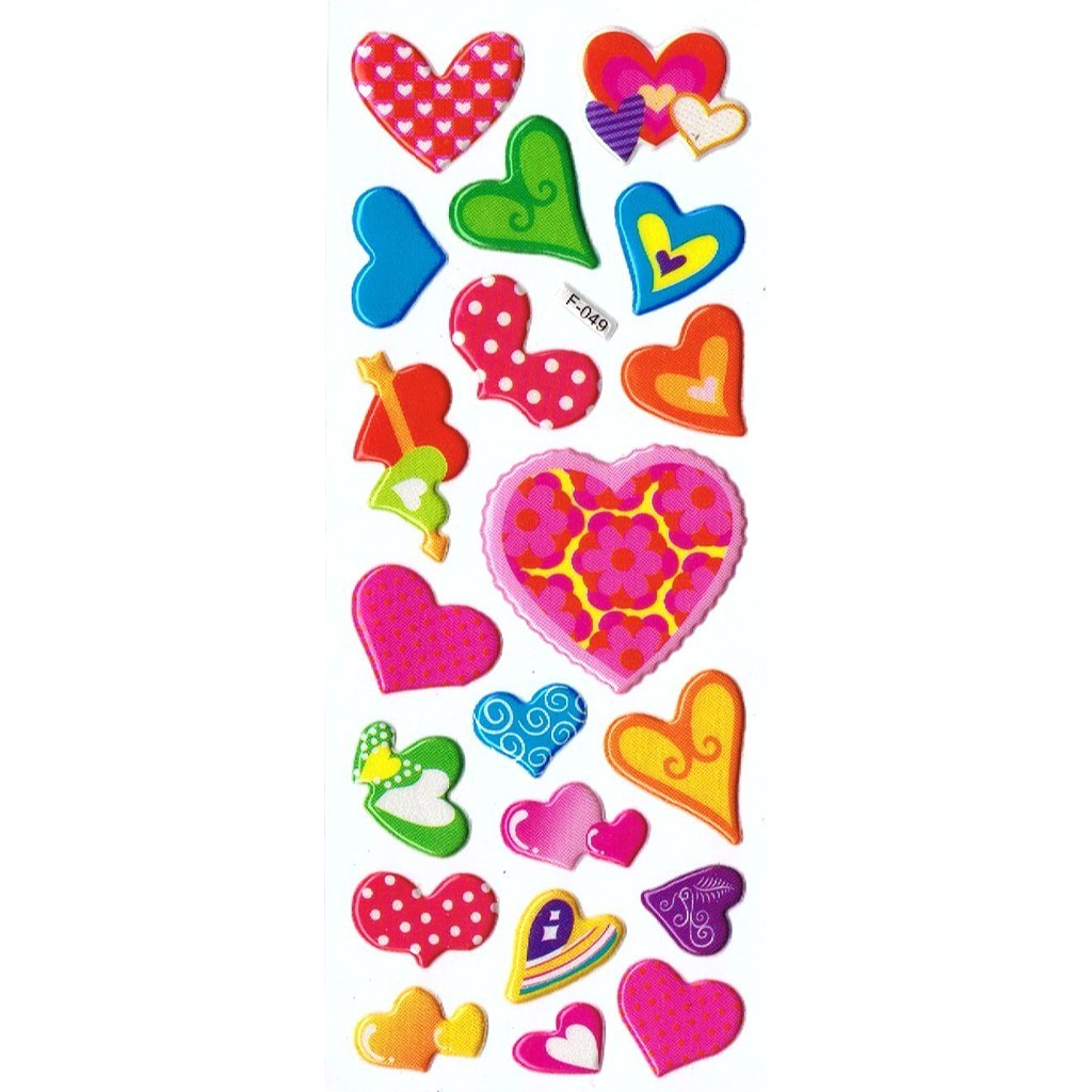 Jual SK429 Sticker Stiker Penghargaan Motivasi Anak Foam Emboss Hati ...