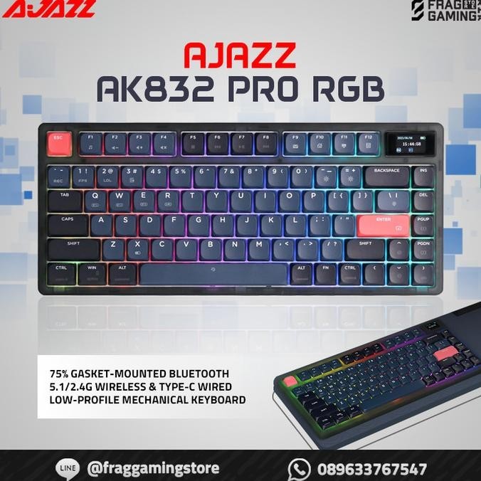 Jual HARGA DISC - Ajazz AK832 Pro AK-832 Pro AjazzAK832Pro Mechanical ...