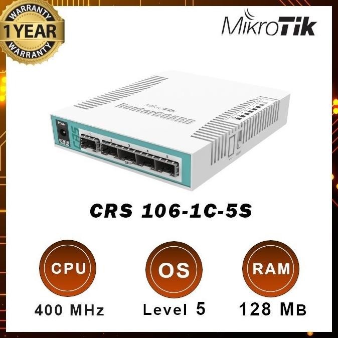 Jual MikroTik CRS 106 1C 5S CRS106-1C-5S | Shopee Indonesia