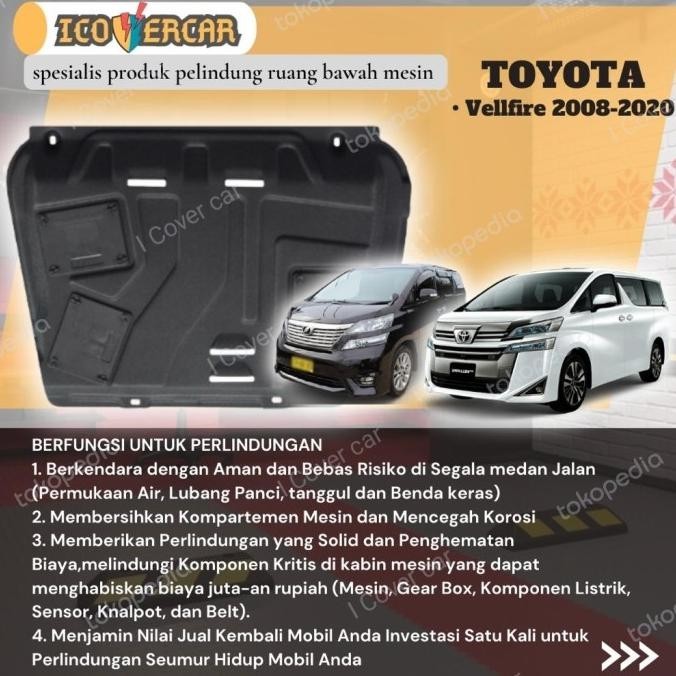 Jual Cover Engine Pelindung Ruang Bawah Mesin Toyota Vellfire 2008-2020 Baru!! | Shopee Indonesia
