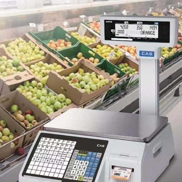 Jual Timbangan Buah Printer Cas Cl 5200J-P +Tiang Cap 30Kg/10G | Shopee Indonesia