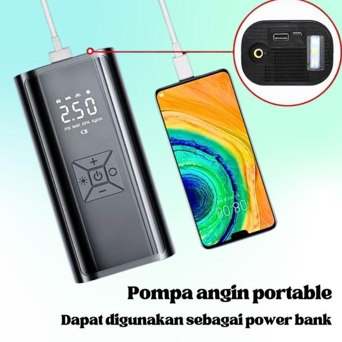 Jual Pompa Ban Motor Dan Mobil Electric Portable Mini Angin Digital ...