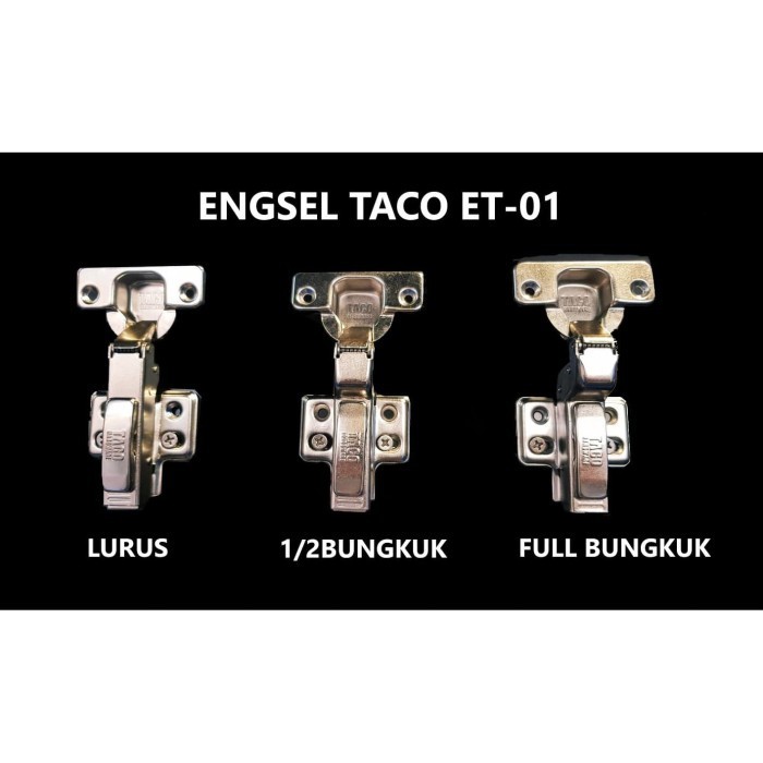 Jual Engsel Lurus Merk Taco / Engsel Lemari Lurus / Taco Hinge Et-01/A ...