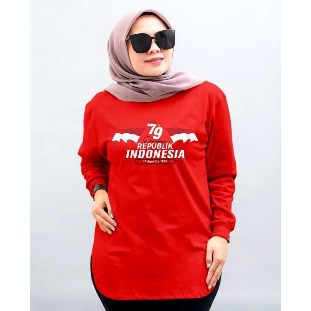 Jual Kaos 17 Agustus 2024 Hut Ri Dewasa Kaos Panitia Bju Oblong Merah Putih 17Agustus Wanita ...