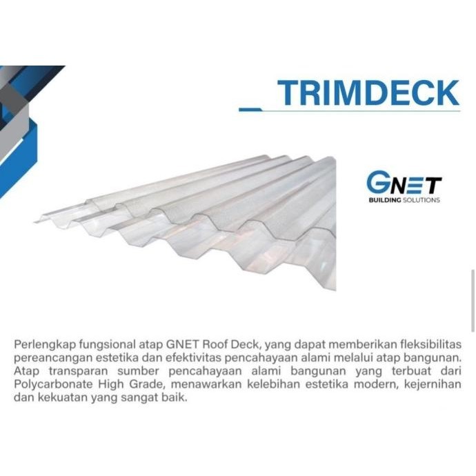 Jual ATAP POLYCARBONATE TRANSPARAN BENING TRIMDEK SPANDEK CLEAR 0,8MM ...