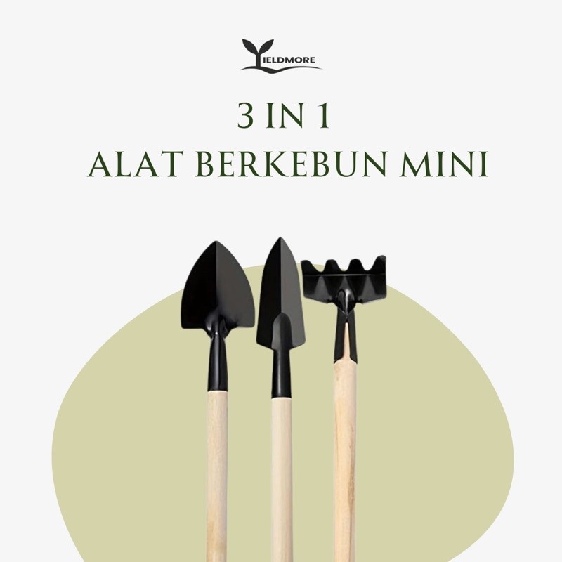 Jual YIELDMORE - Alat Berkebun Mini 3in1 - Sekop Garuk, Sekop Tirus ...