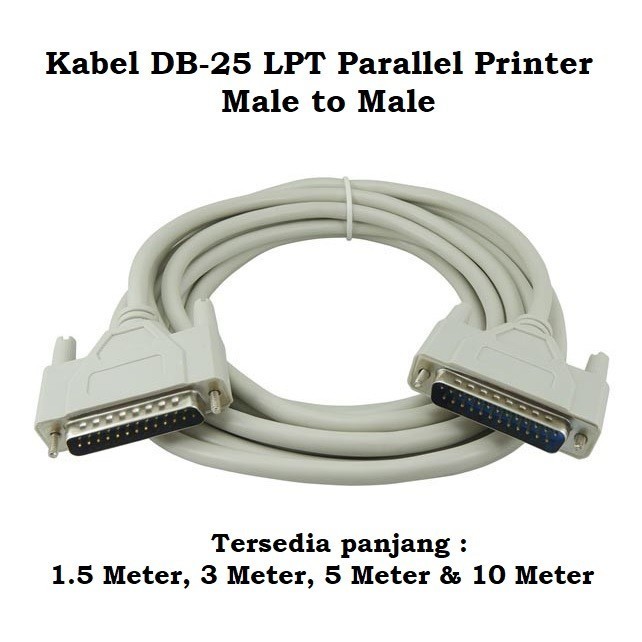 Jual KABEL LPT DB25 M-M 25 PIN 10Meter | Shopee Indonesia