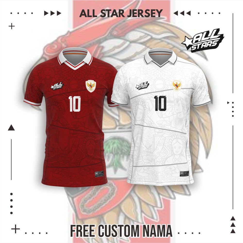 Jual JERSEY FANTASI TIMNAS INDONESIA 2024 TEMA BUDAYA | JERSEY TIMNAS ...