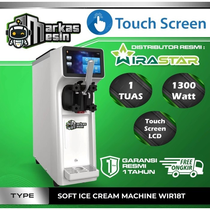 Jual Mesin Es Krim 1 Tuas Soft Ice Cream Machine Es Cream WIR-18T WIRASTAR Slim Model | Shopee ...