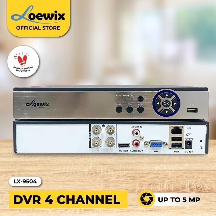 Jual LOEWIX 5 MP DVR 4 CHANNEL LX-9504 4CH XMEYE FULL CHANNEL 5MP 6:1 ORIGINAL DAN TERPERCAYA ...