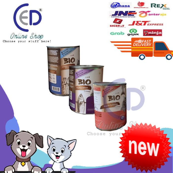 Jual MAKANAN KUCING BIO CAT KALENG 400gr (WAJIB DENGAN PEMBELIAN BUBBLE ...