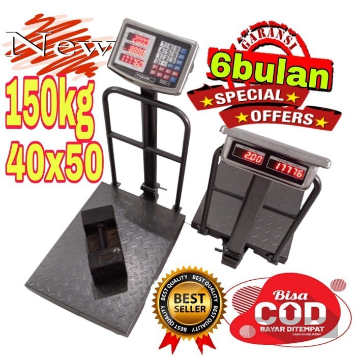 Jual Timbangan Digital 150Kg Lantai/Timbangan Beras/Timbangan Karungan ...