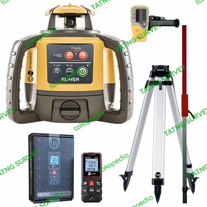 Jual Rotating Level Laser Topcon Rl-H5A Gratis Meteran Laser 100 Meter ...