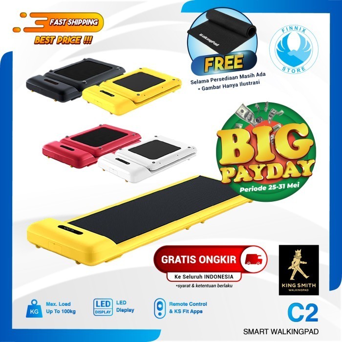 Jual Kingsmith WalkingPad C2 Smart Colorful Foldable Treadmill Walking ...
