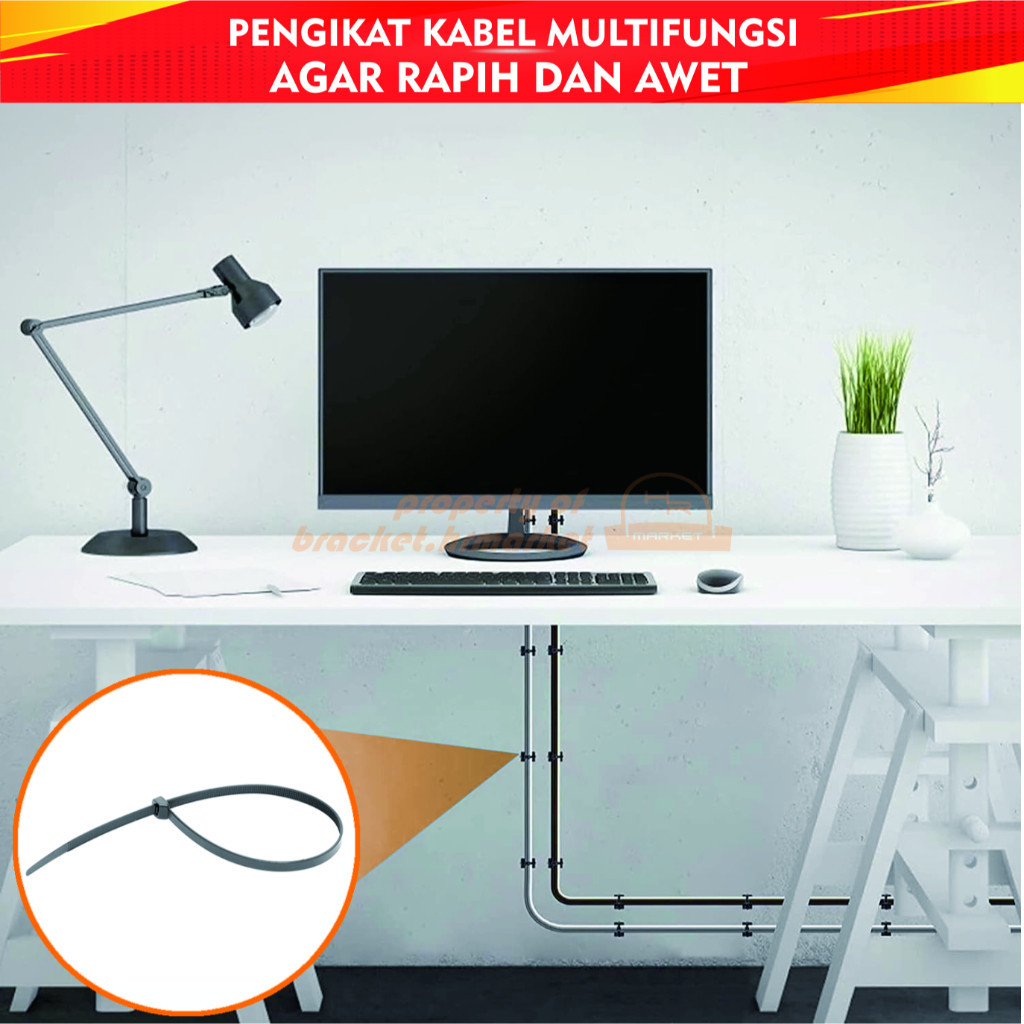 Jual Braket Bracket Breket Pengikat Kabel Tv Multifungsi Premium ...